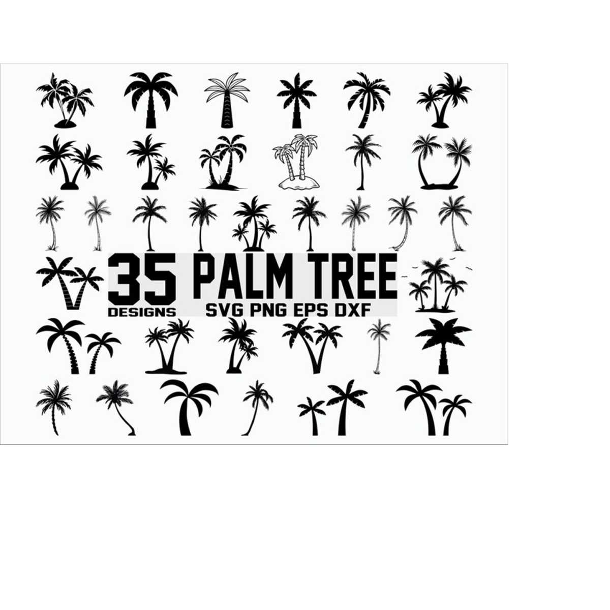 Palm Tree SVG/ Palm Tree Clipart/ Cut Files/ Cricut/ Silhoue - Inspire ...