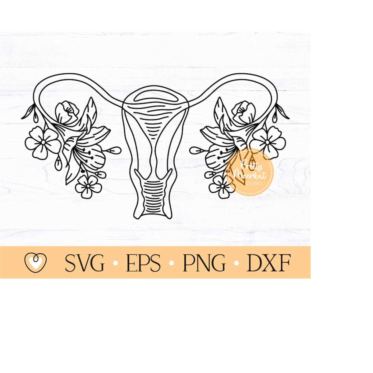 Floral Uterus svg, Uterus with flowers svg, Female reproduct | Inspire ...