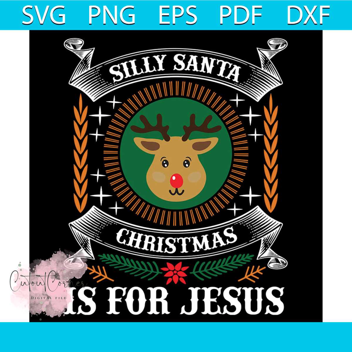 Silly Santa Christmas Is For Jesus And Reindeer Svg, Christm | Inspire ...