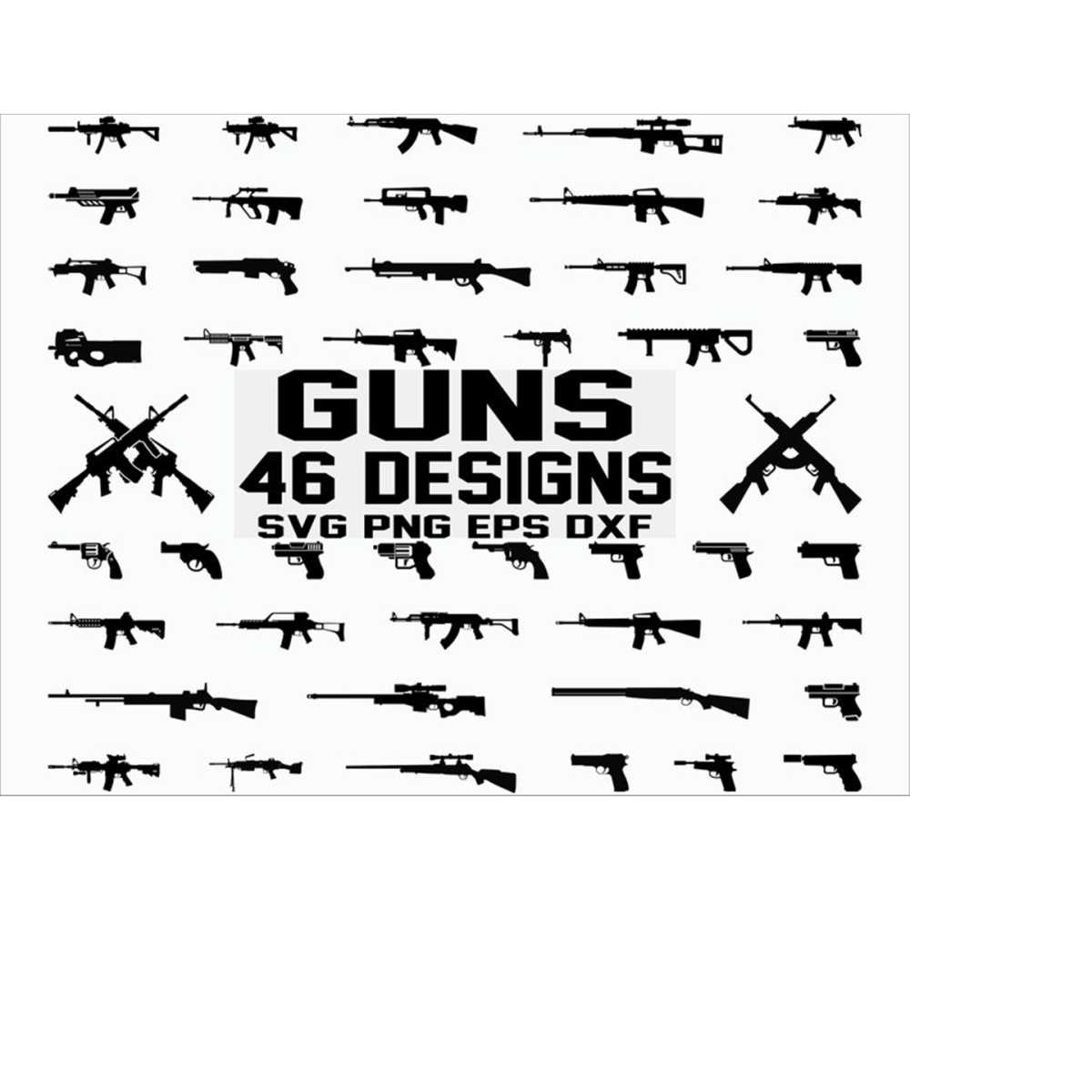 Guns SVG/ Military Weapon svg/ Pistol Svg/ Weapon svg/ clipa | Inspire ...