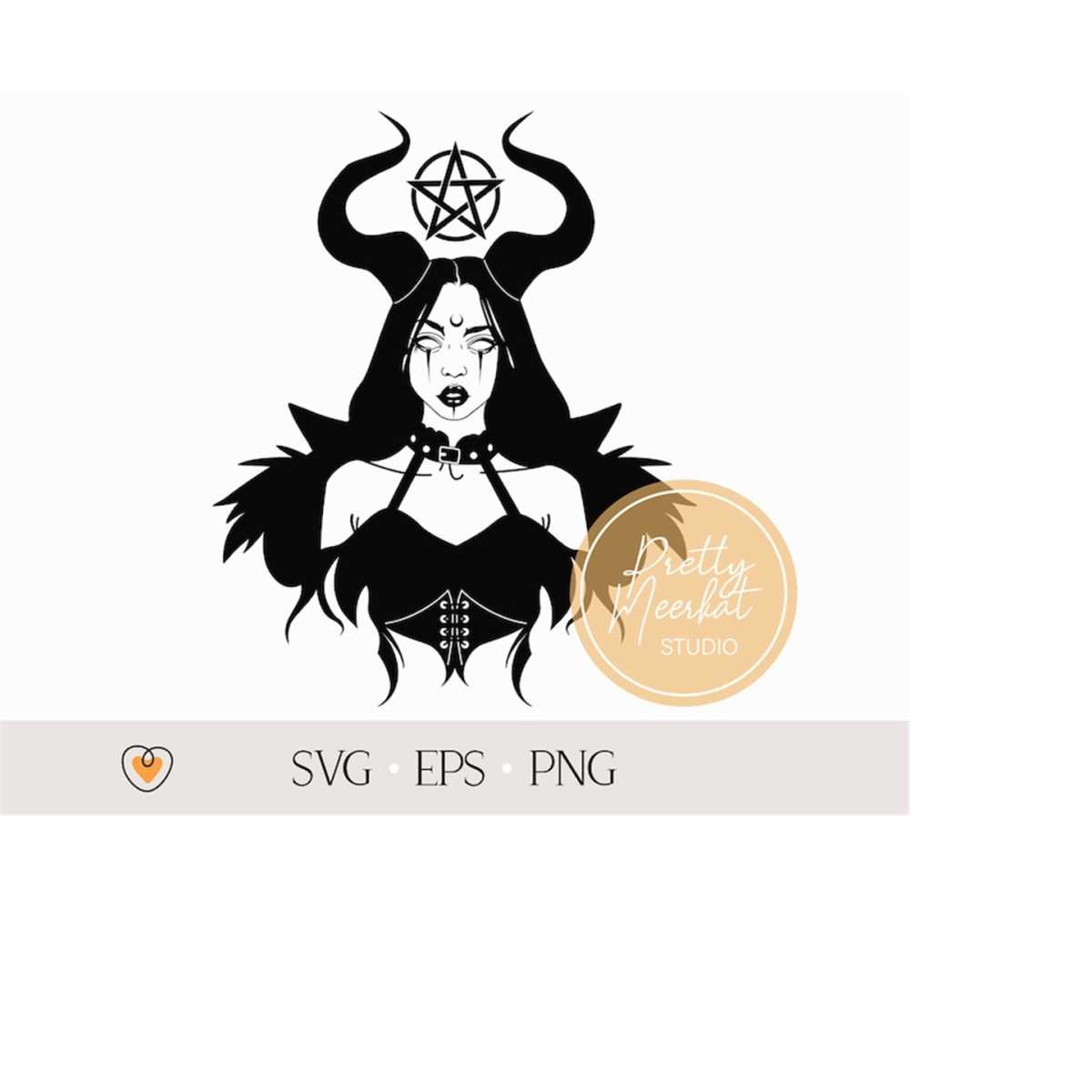 Goth svg, Witch svg, Gothic girl svg, Pagan svg, png files | Inspire Uplift