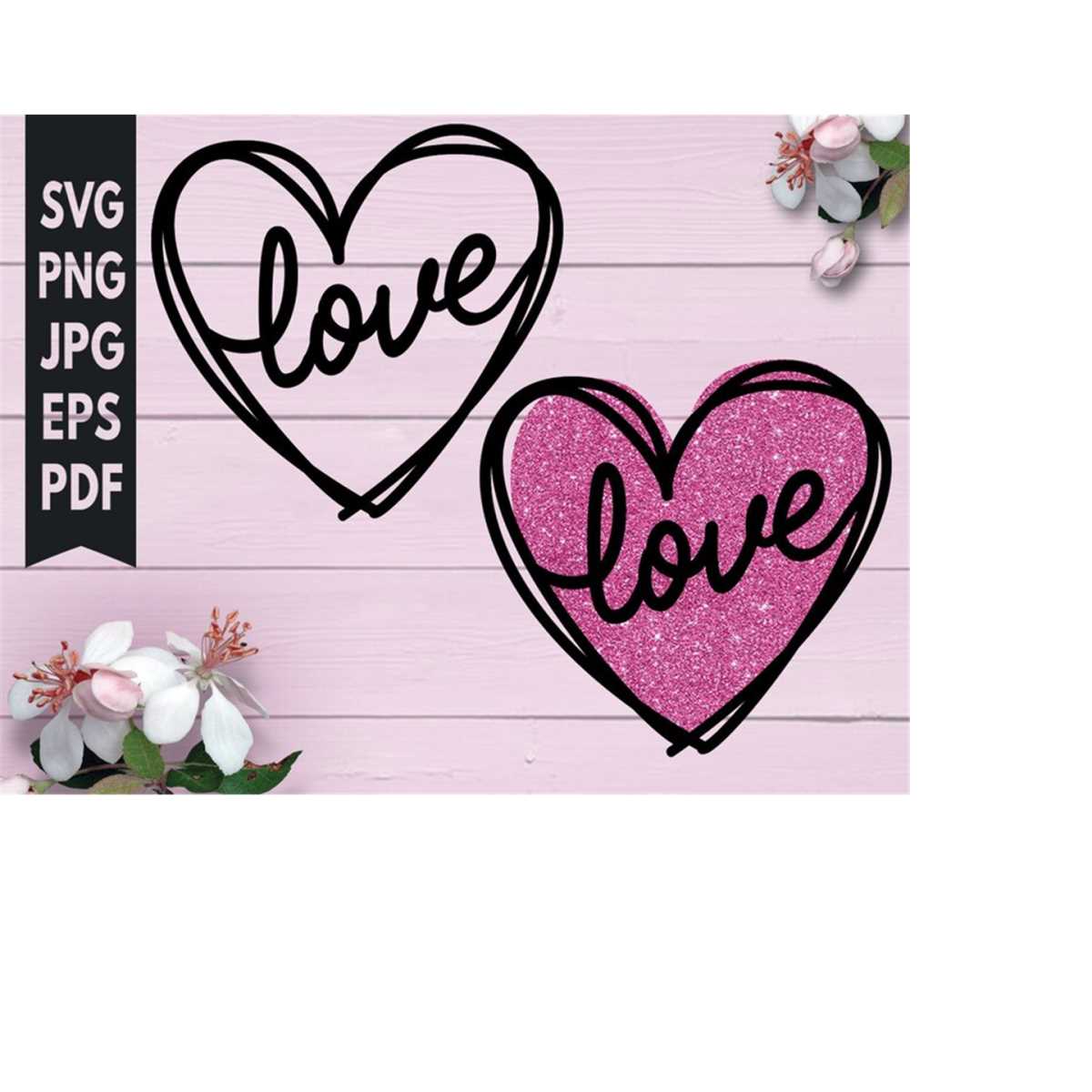 Cute Love Heart svg png, hand drawn heart SVG PNG, Valentine - Inspire ...