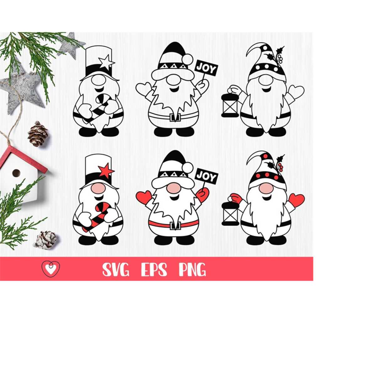 Christmas gnomes svg, Christmas gnome png, clipart - Inspire Uplift