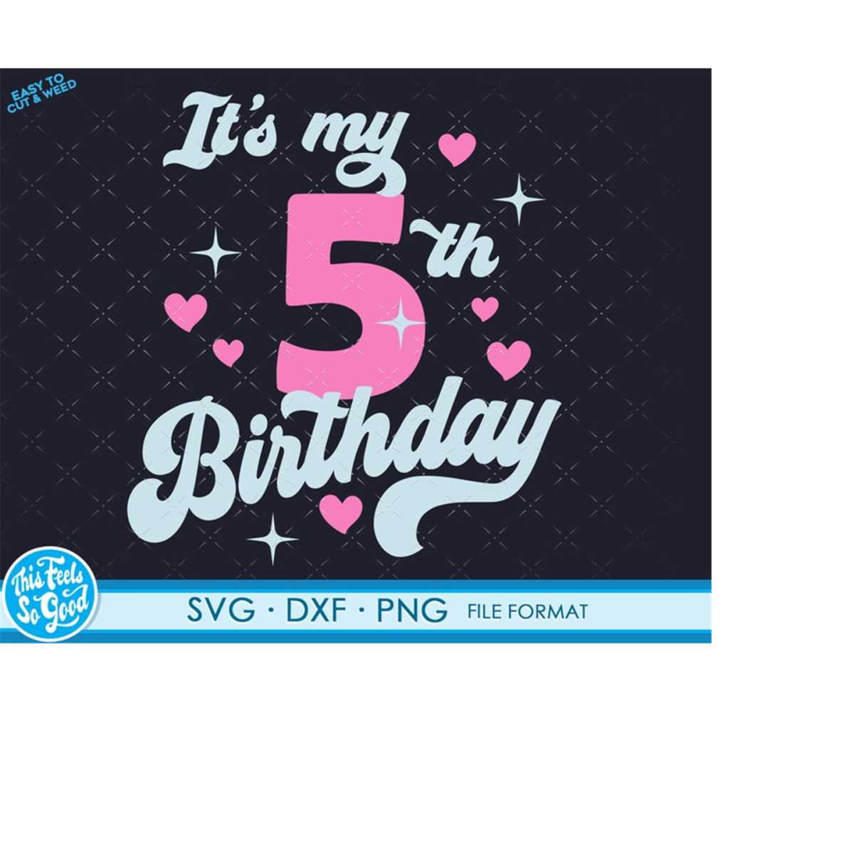 I'm Turning 5 years old svg 5th Birthday svg files for Cricu | Inspire ...
