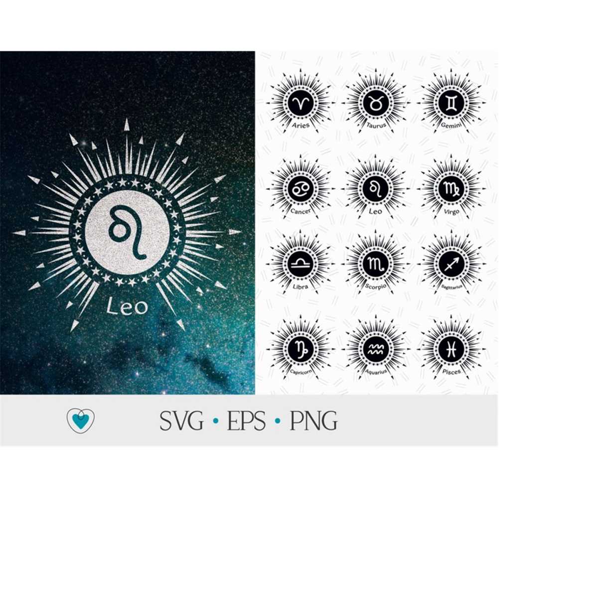 Zodiac svg Bundle, Zodiac signs, Astrology cut files, Horosc | Inspire ...