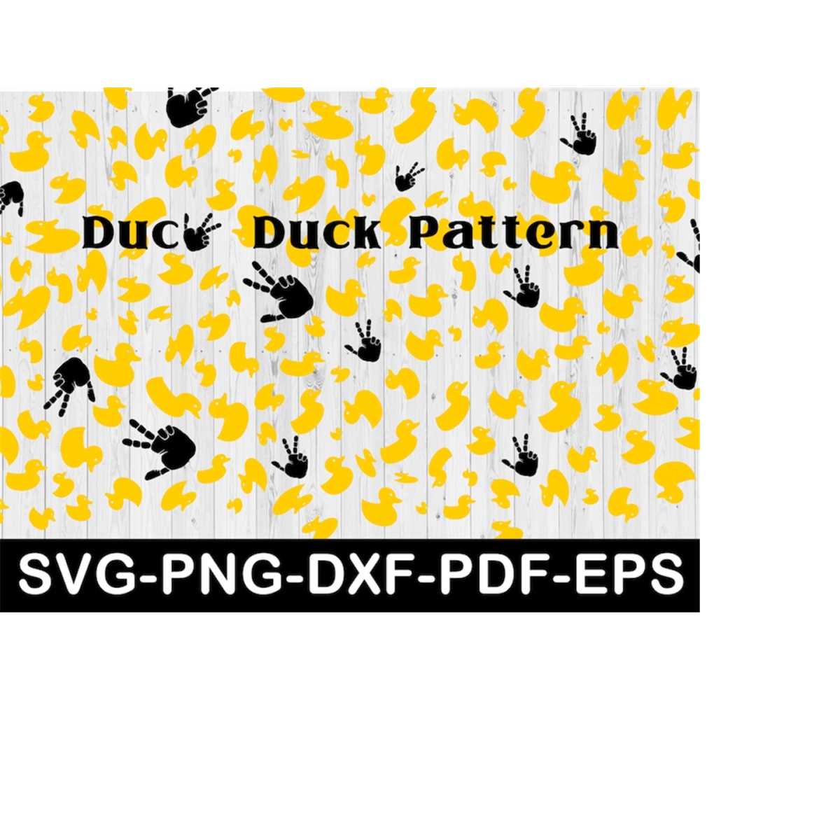 Duck Duck Wave Pattern Svg, Peace Hand Duck Print, Rubber Du | Inspire ...