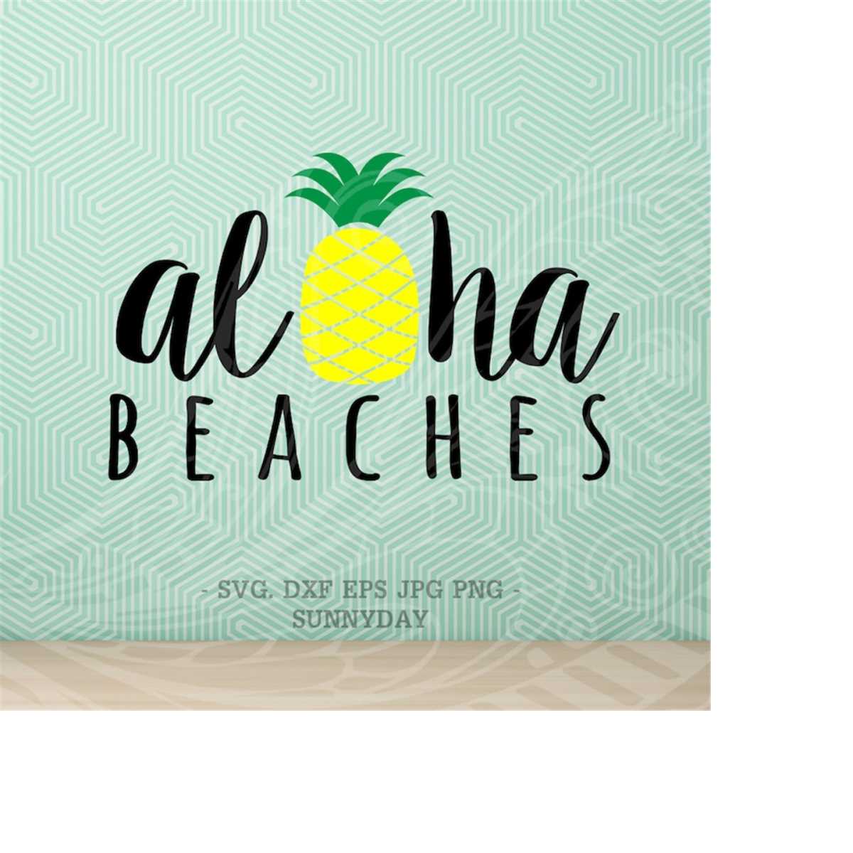 Aloha beaches SVG File DXF Silhouette Print Vinyl Cricut Cut | Inspire ...