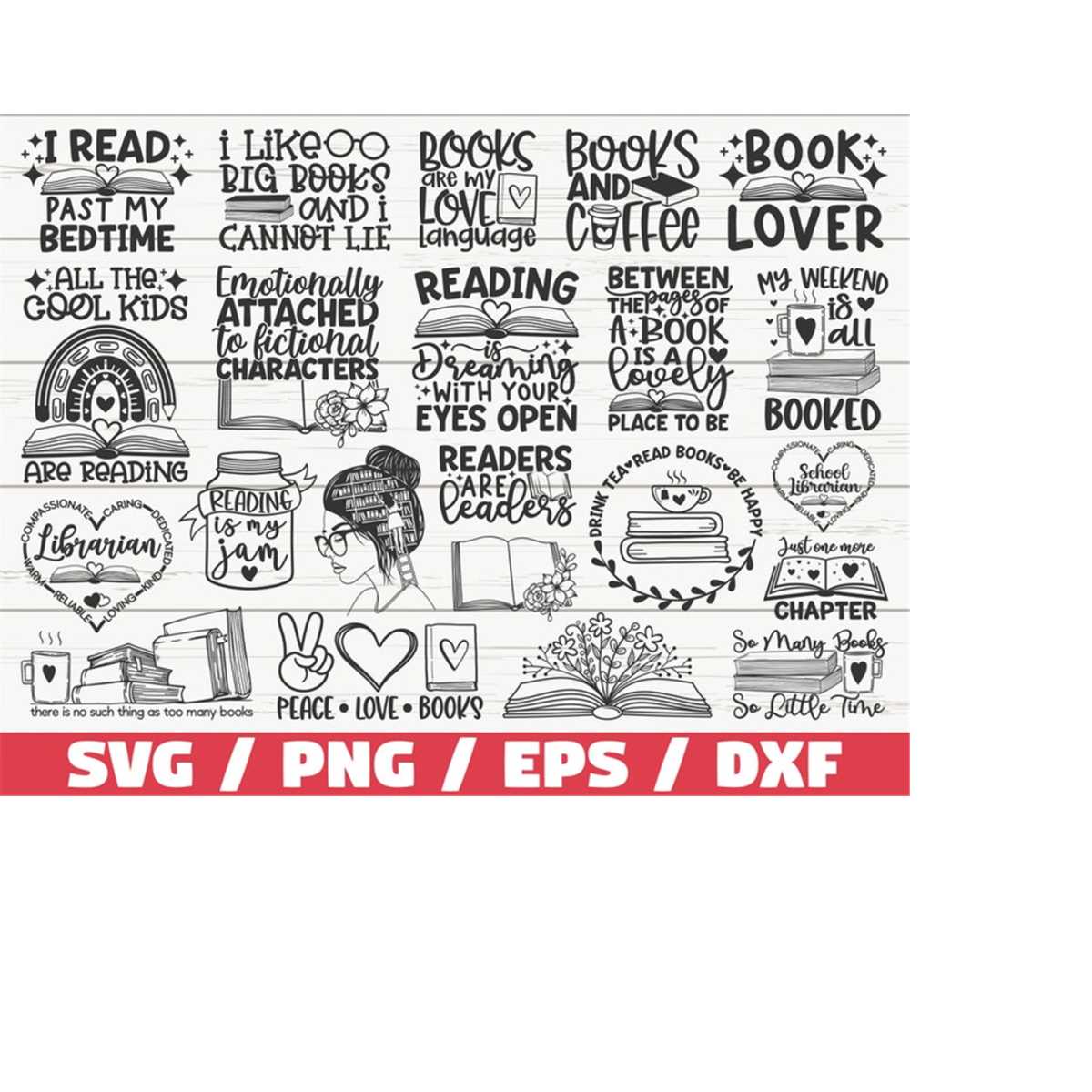 Reading SVG Bundle / Cut Files / Commercial use / Cricut / C | Inspire ...