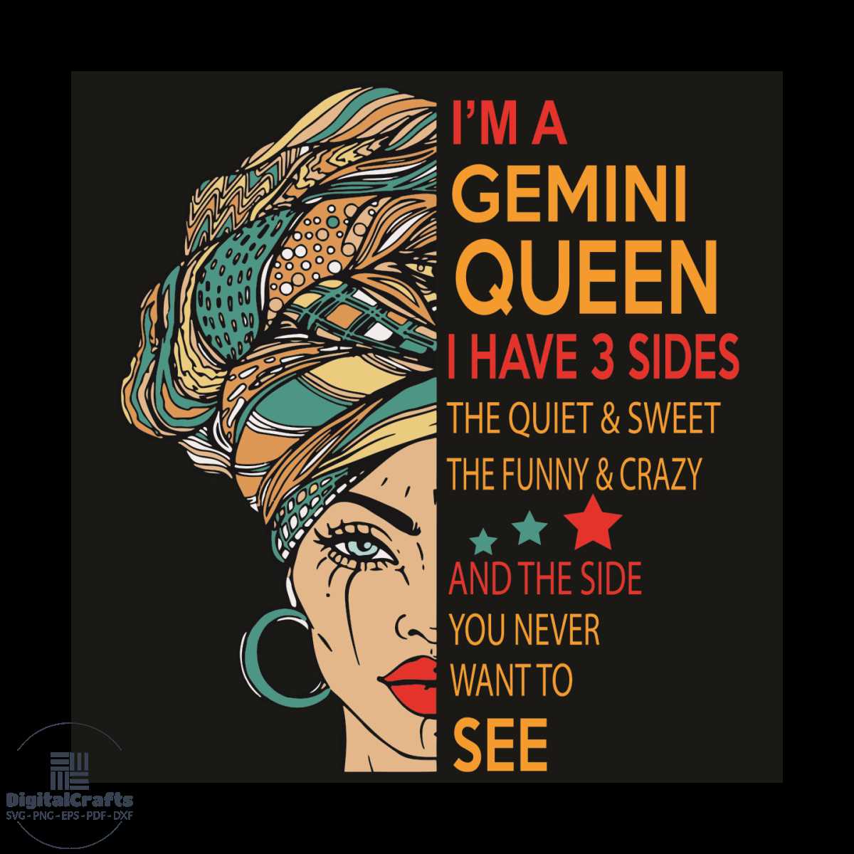 I Am A Gemini Queen I Have 3 Sides Svg, Birthday Svg, Gemini | Inspire ...