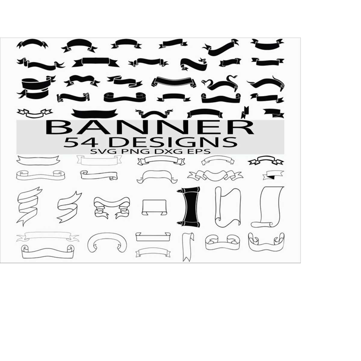 Banner svg/ Ribbon banner svg/ Label svg/ Scroll svg/ flag s - Inspire ...