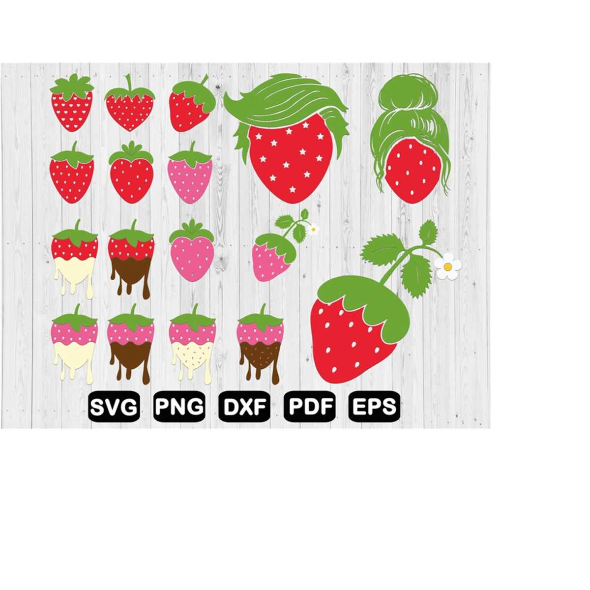 Strawberry Svg Bundle, Friut Svg, Cute Strawberry Svg, Straw | Inspire ...