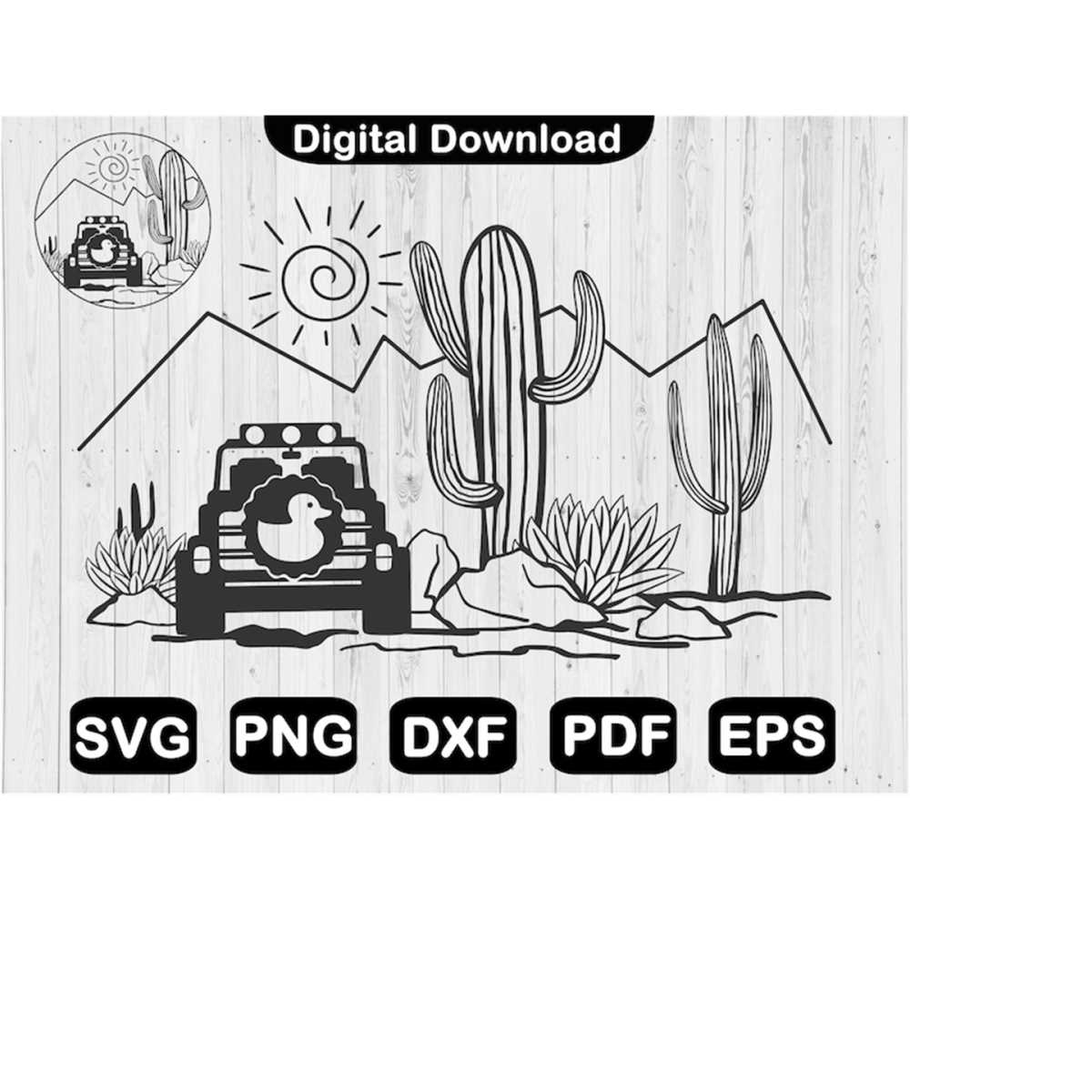 Off Road Desert Scene Svg, Adventure Svg, Duck Offroad Car S | Inspire ...