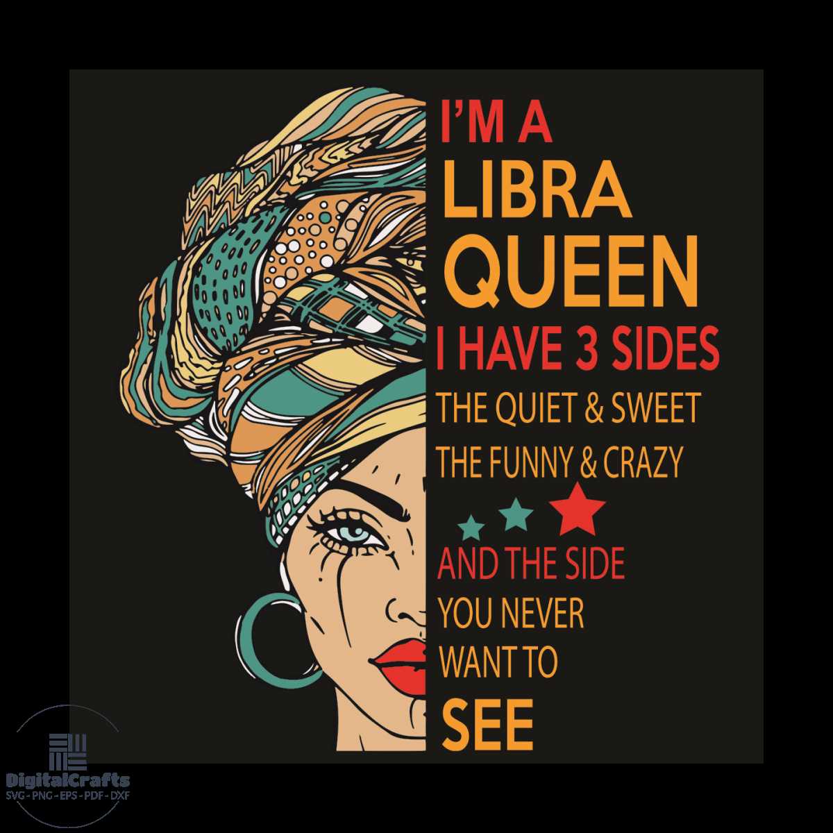 I Am A Libra Queen I Have 3 Sides Svg, Birthday Svg, Libra S | Inspire ...