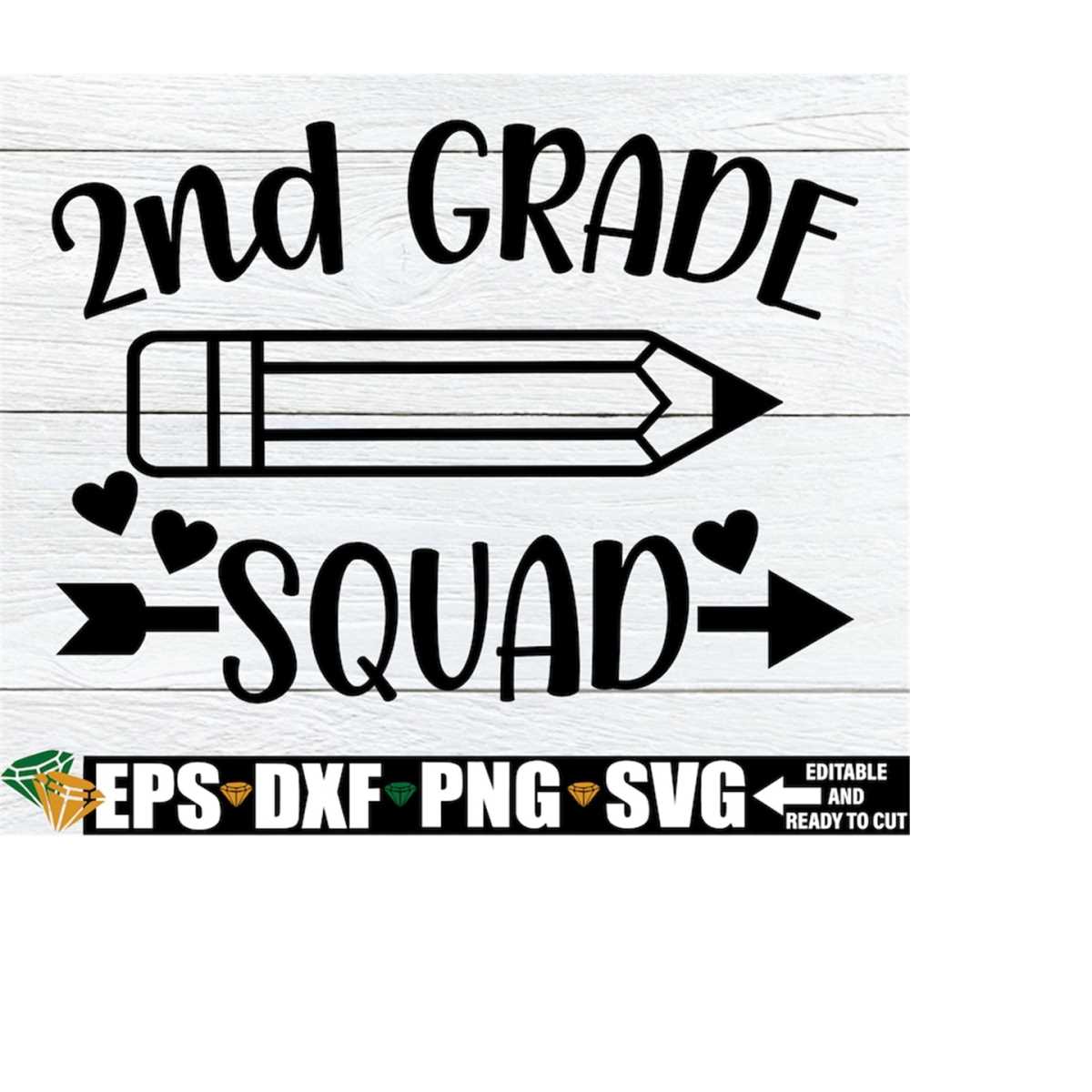 2nd Grade Squad, Matching Second Grade Teacher Shirts SVG, S | Inspire ...