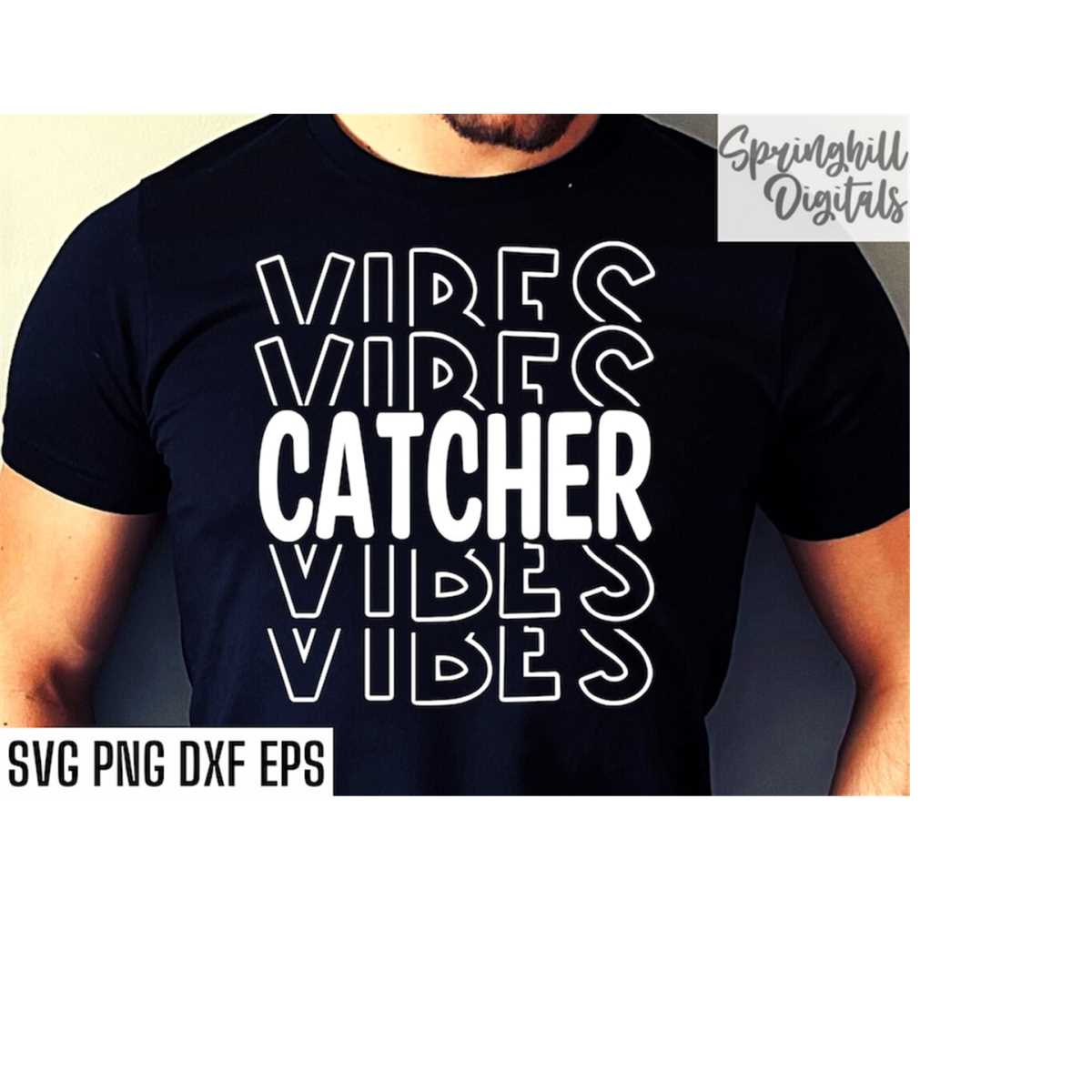 Catcher Vibes Svg | Baseball Cut Files | Softball Catcher Sv | Inspire ...