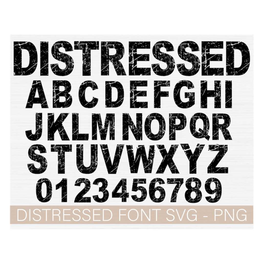 Distressed Font Svg, Grunge Font Svg, Distressed Alphabet Sv | Inspire ...