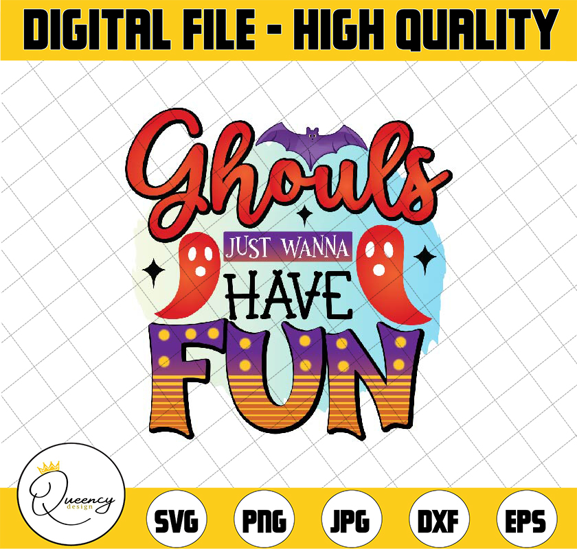 Ghouls just wanna have fun Png, halloween Png, halloween dxf | Inspire ...