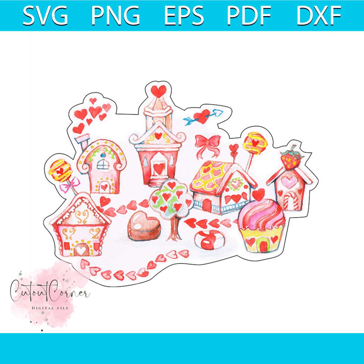 Valentines Village Svg, Valentine Svg,Village Svg,Cute SvgHe | Inspire ...