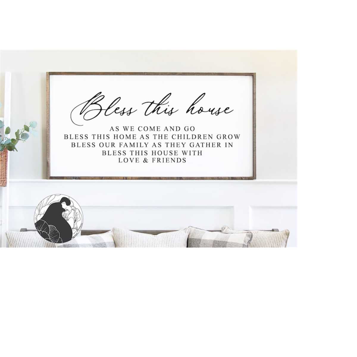Bless This House SVG, Christian Quote, Farmhouse Sign Design | Inspire ...