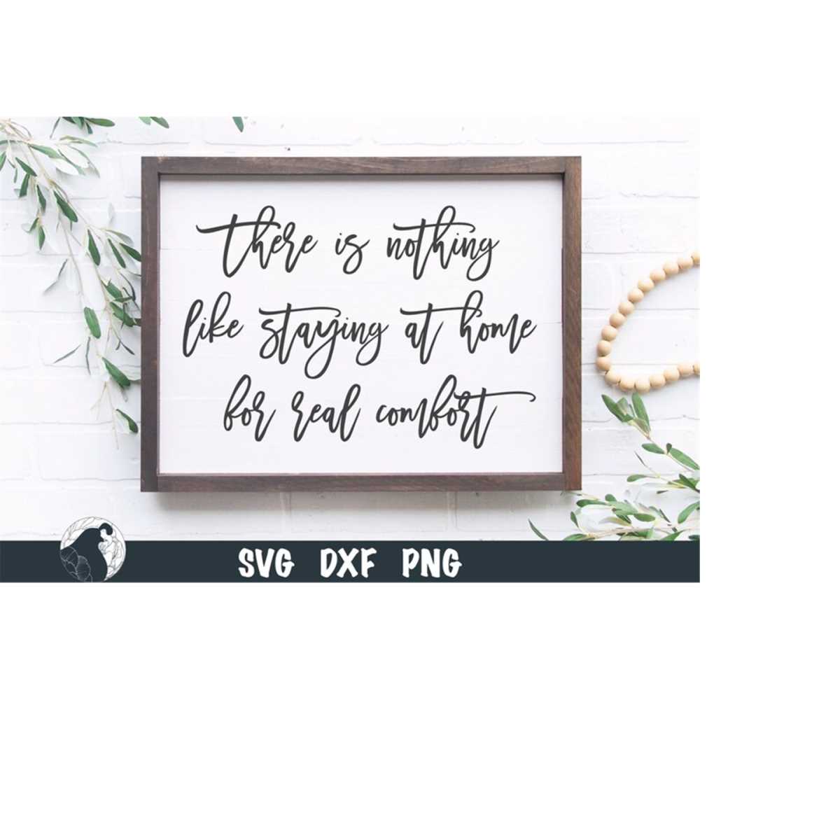 There is Nothing Like Staying at Home SVG, Home Quote, Famil | Inspire ...