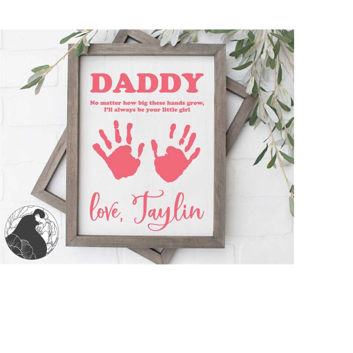 Daddy SVG, No Matter How Big I Grow svg, Handprint Sign svg, | Inspire ...