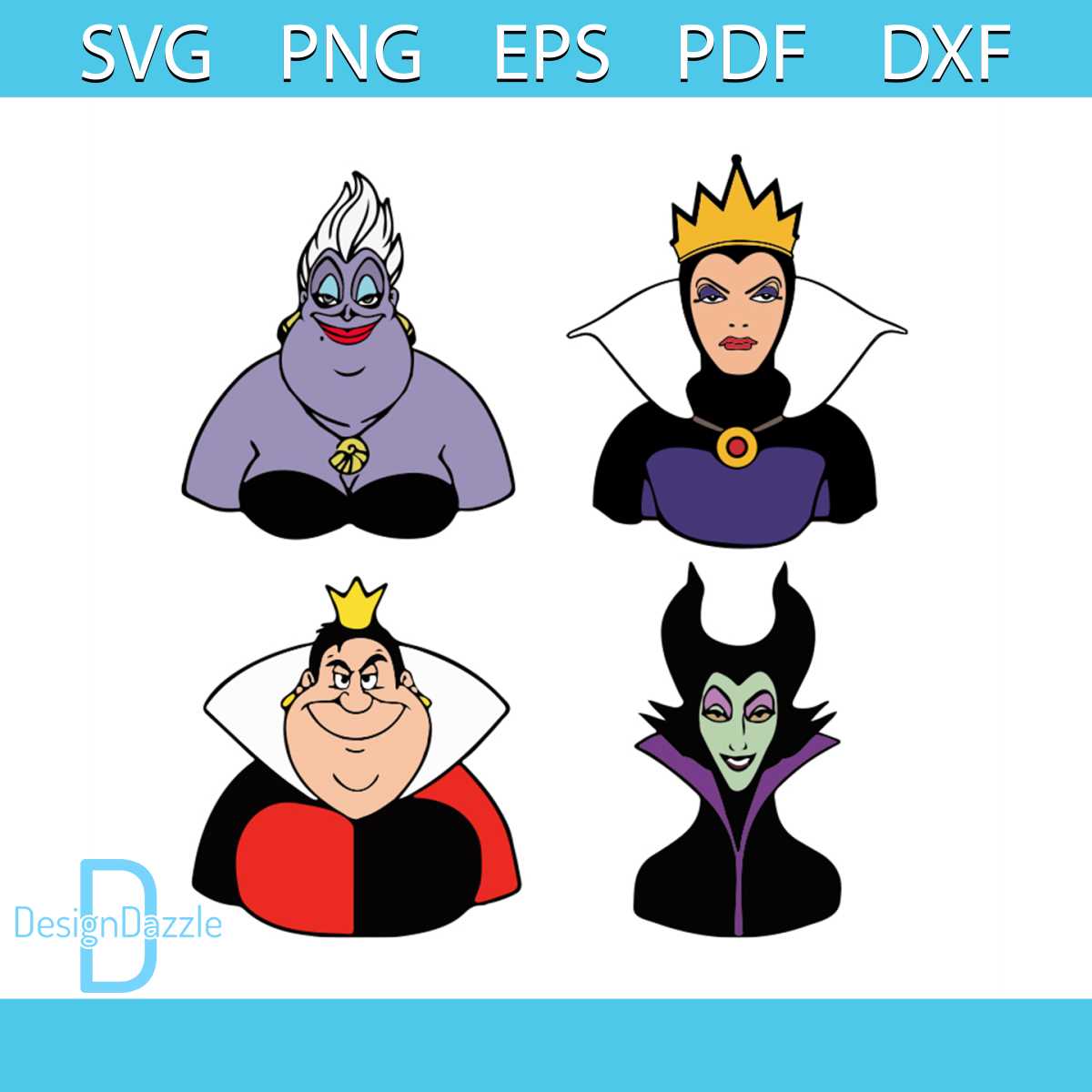 Villains Bundle Svg, Disney Svg, Ursula Svg, Villains Svg, M | Inspire ...
