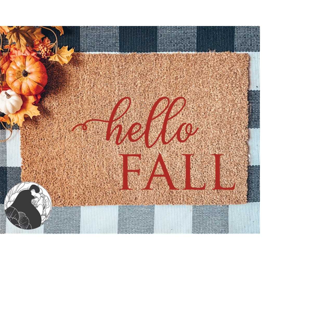 Hello Fall svg, Autumn svg, Fall svg, Doormat svg, Door mat | Inspire ...