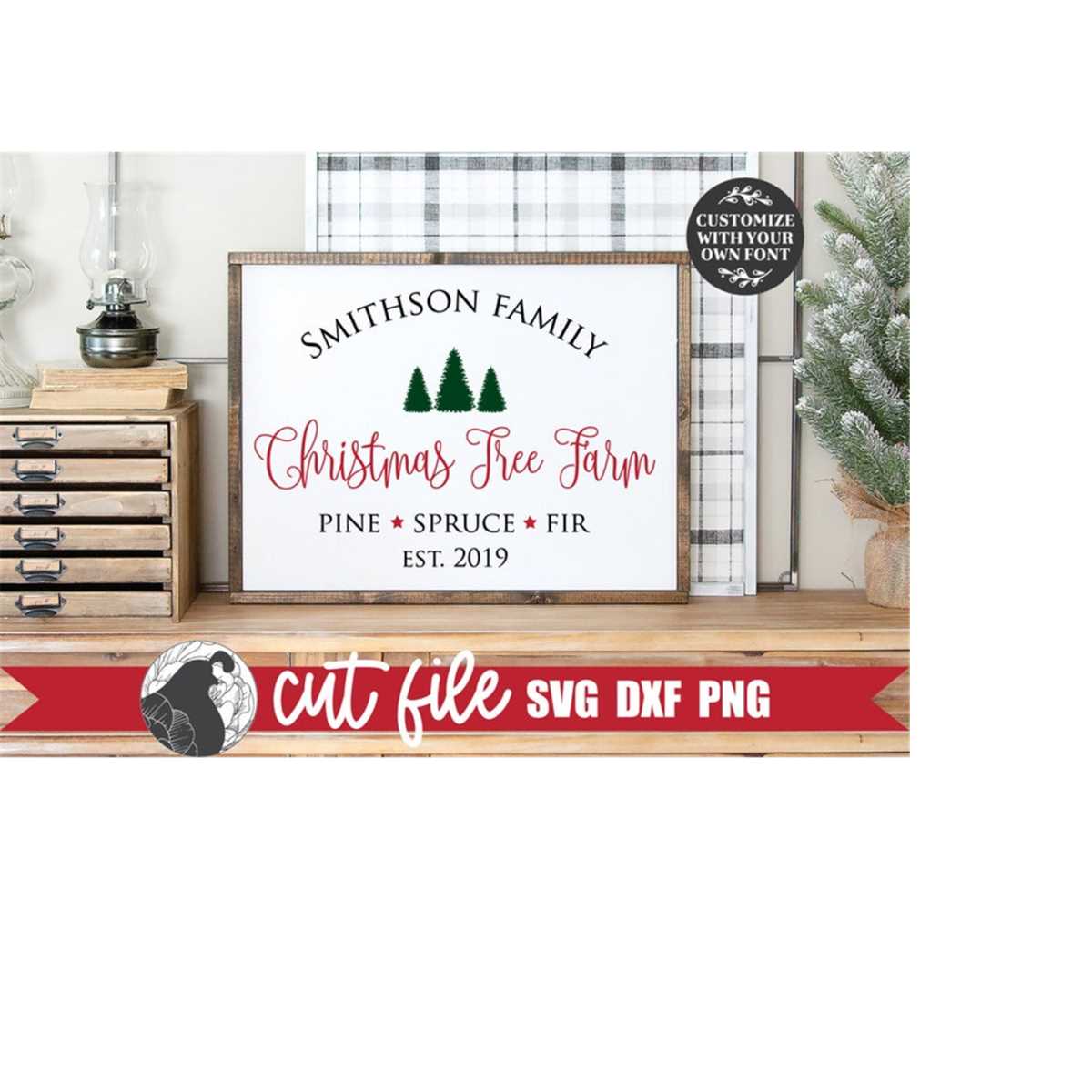 Christmas Tree Farm SVG, Cut File for Christmas Sign, Family | Inspire ...