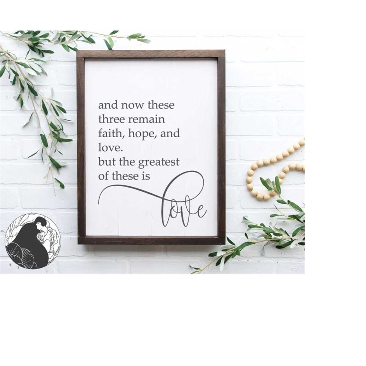 And Now These Three Remain SVG, Faith Hope Love svg, Couples - Inspire ...