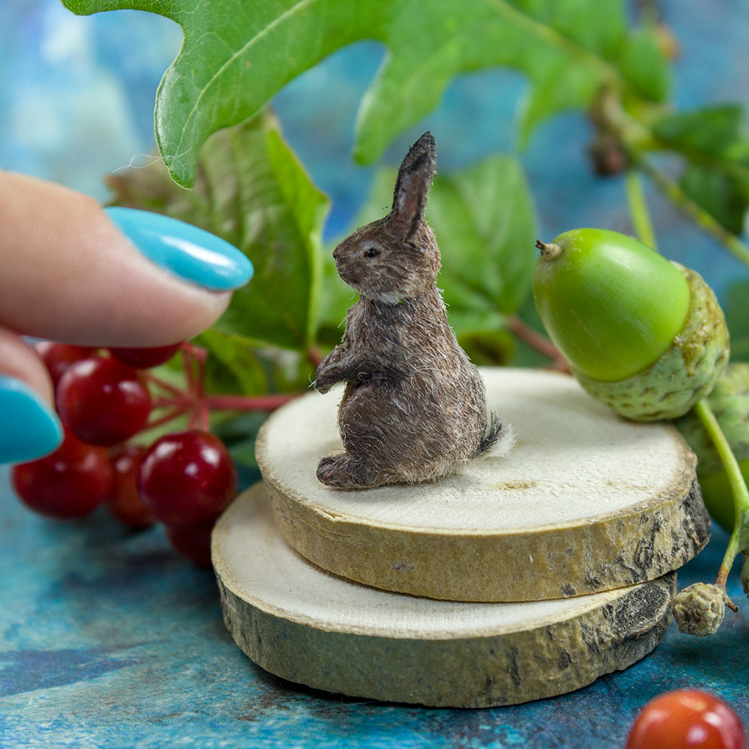 TUTORIAL Miniature bunny with polymer clay/ wool | Miniature - Inspire ...