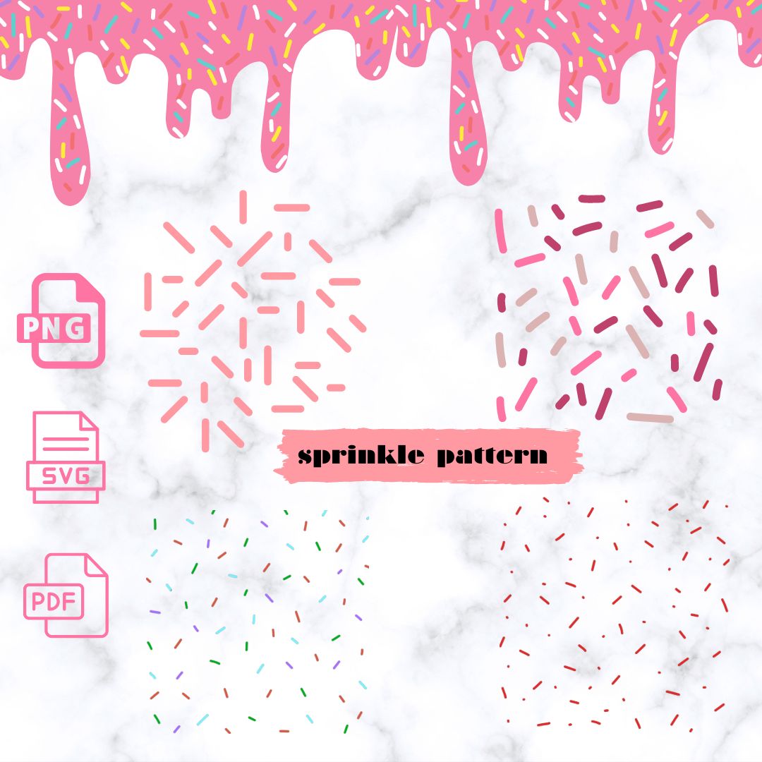 Sprinkle pattern SVG bundle, confetti, baking, cake, birthda | Inspire ...