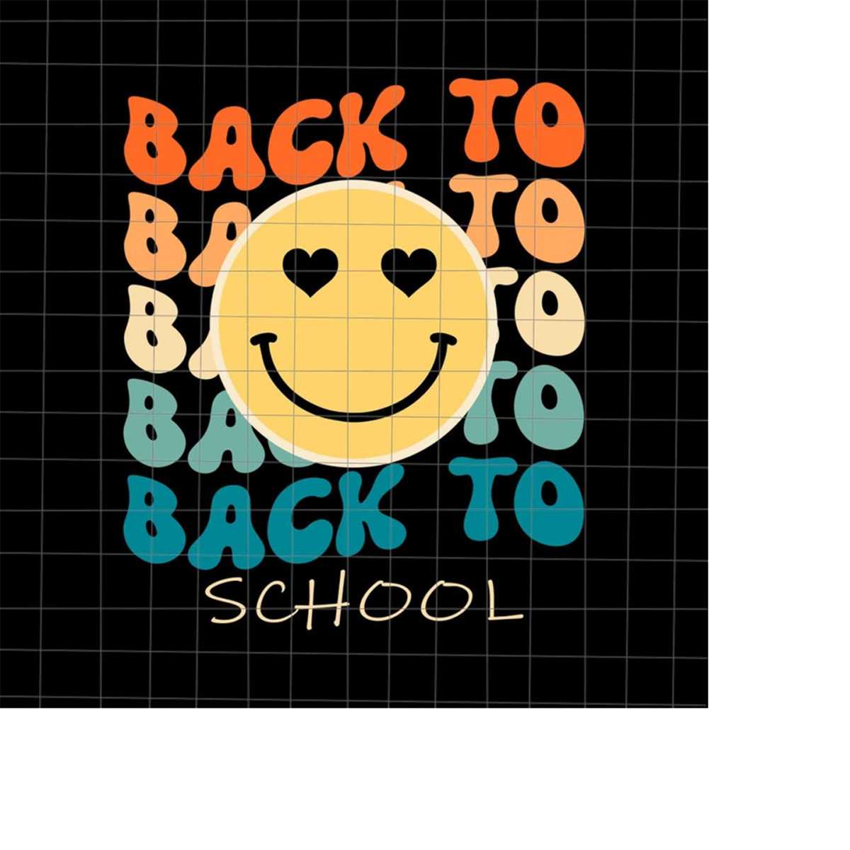 Boho Style Groovy Smile Back to School Svg, Back To School S | Inspire ...