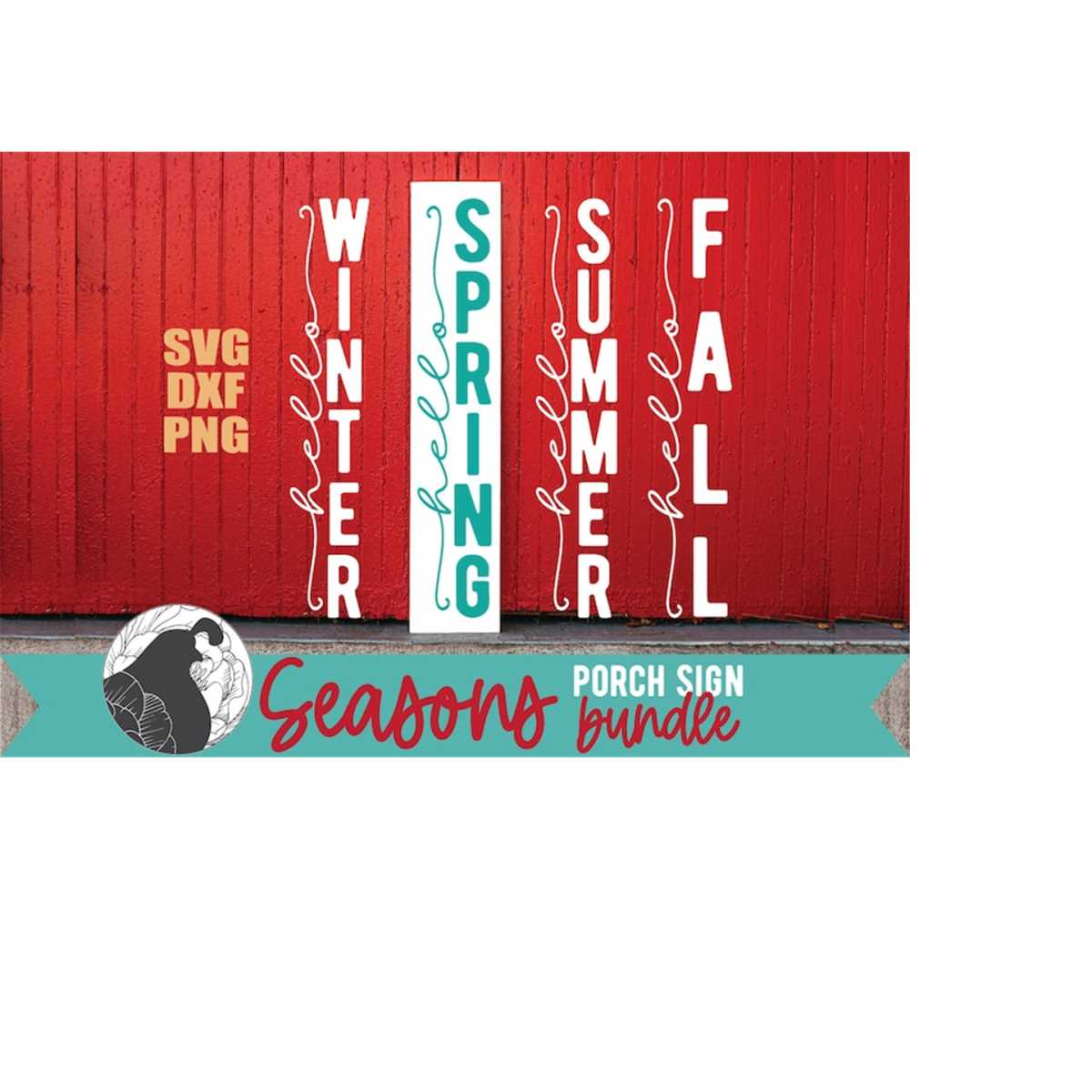 Seasons Porch Sign SVG Bundle, Winter Svg, Spring Svg, Summe | Inspire ...