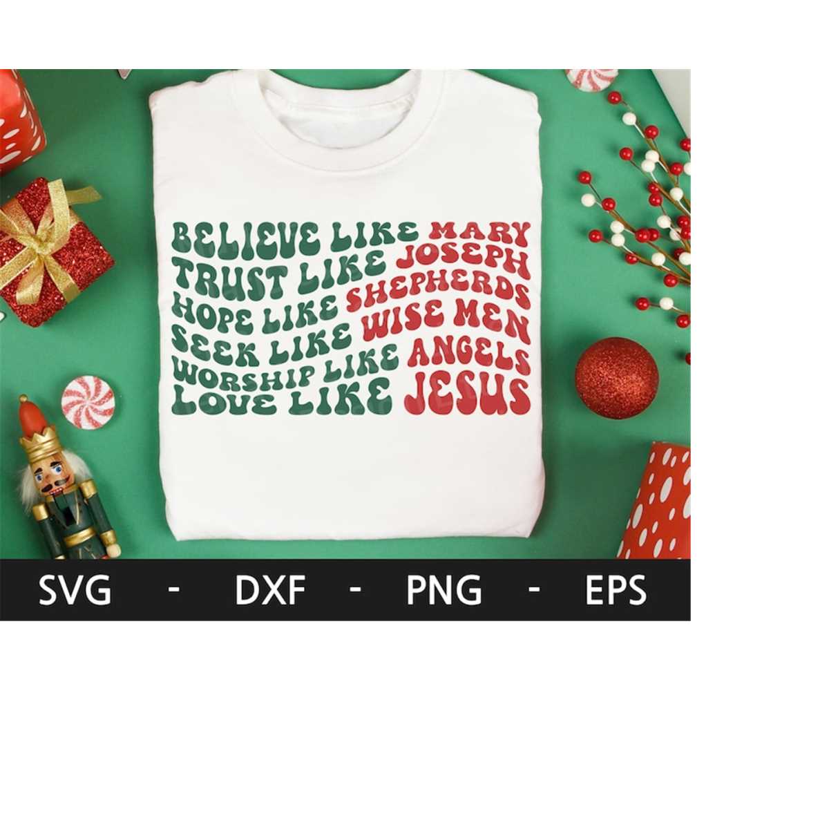 Christian Christmas svg, Believe like Mary svg, Christmas Sh | Inspire ...