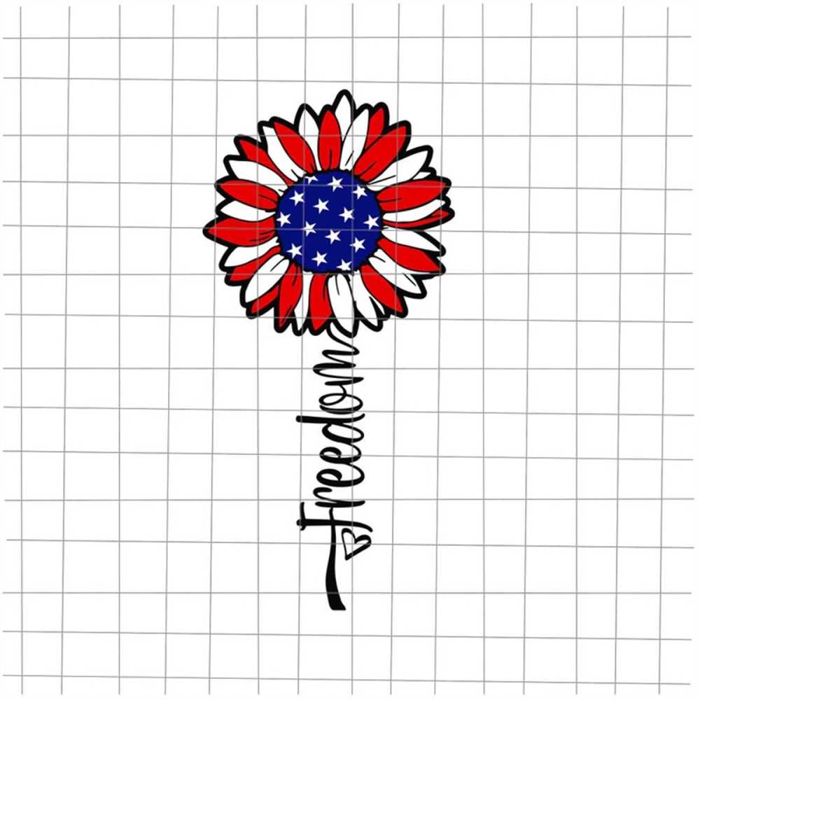 Freedom Sunflower American Flag Svg, Sunflower 4th Of July S | Inspire ...
