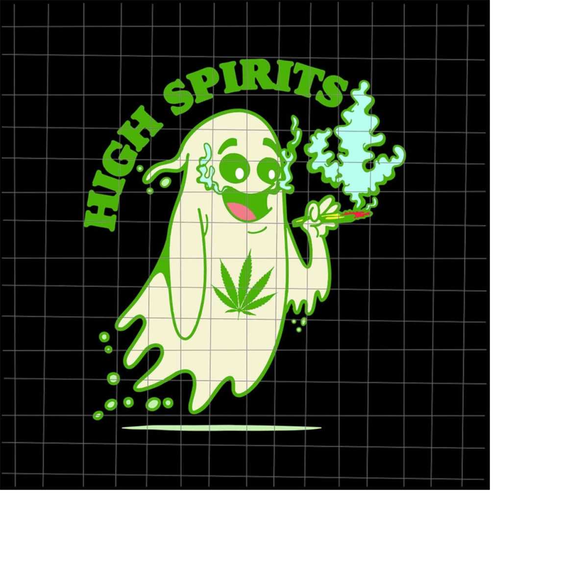 Marijuana Cannabis Ghost Halloween Svg, Cannabis Ghost Svg, | Inspire ...
