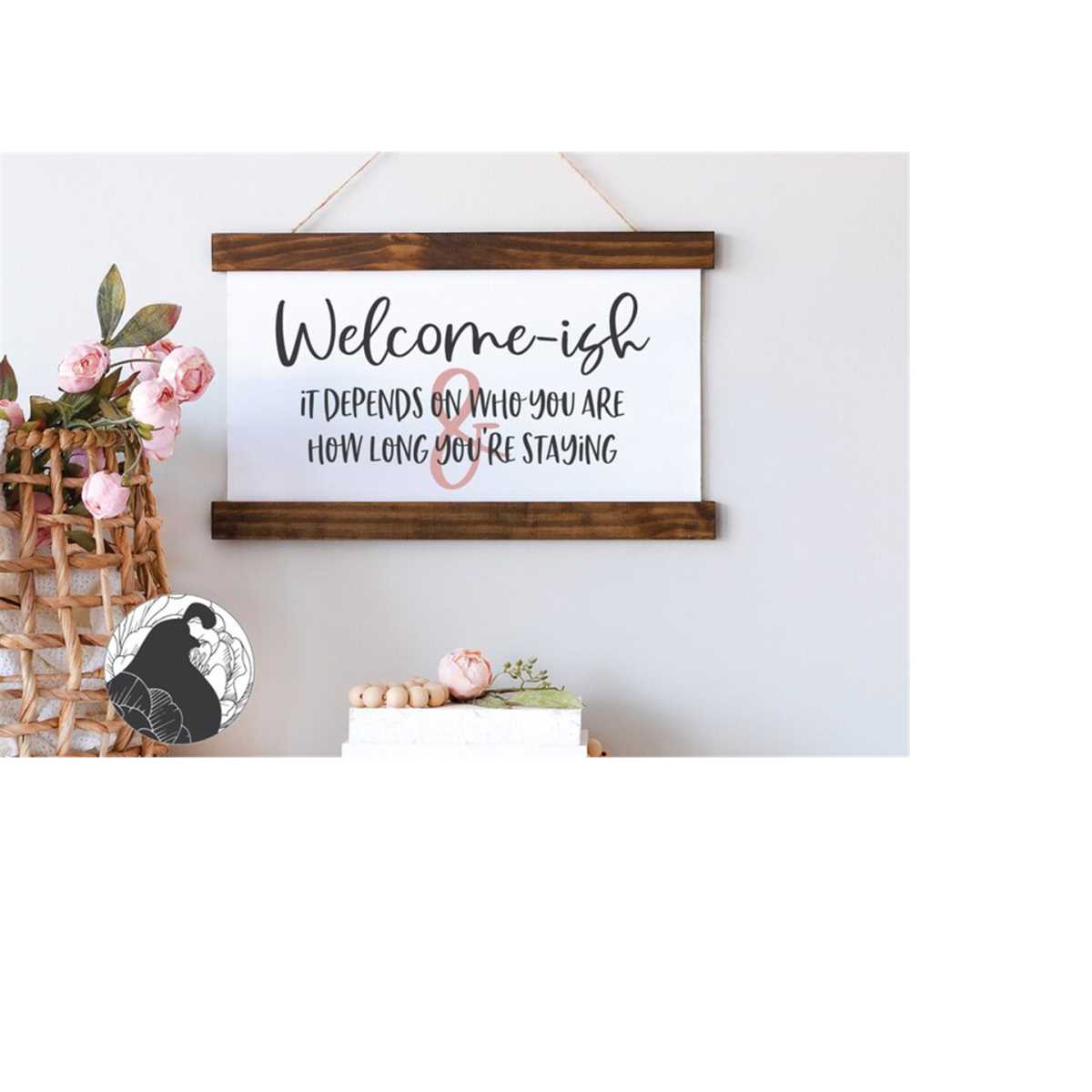 Welcome-ish SVG, It Depends SVG, Entry Cut File, Porch Sign | Inspire ...