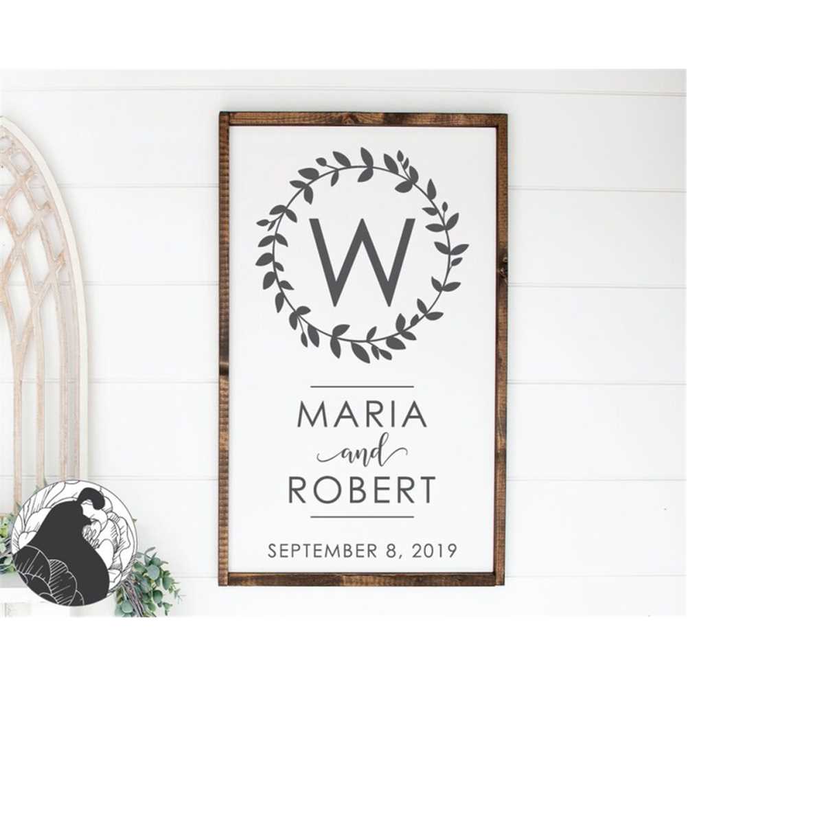 Wedding svg, Wedding Wreath svg, Monogram svg, Wedding Welco | Inspire ...