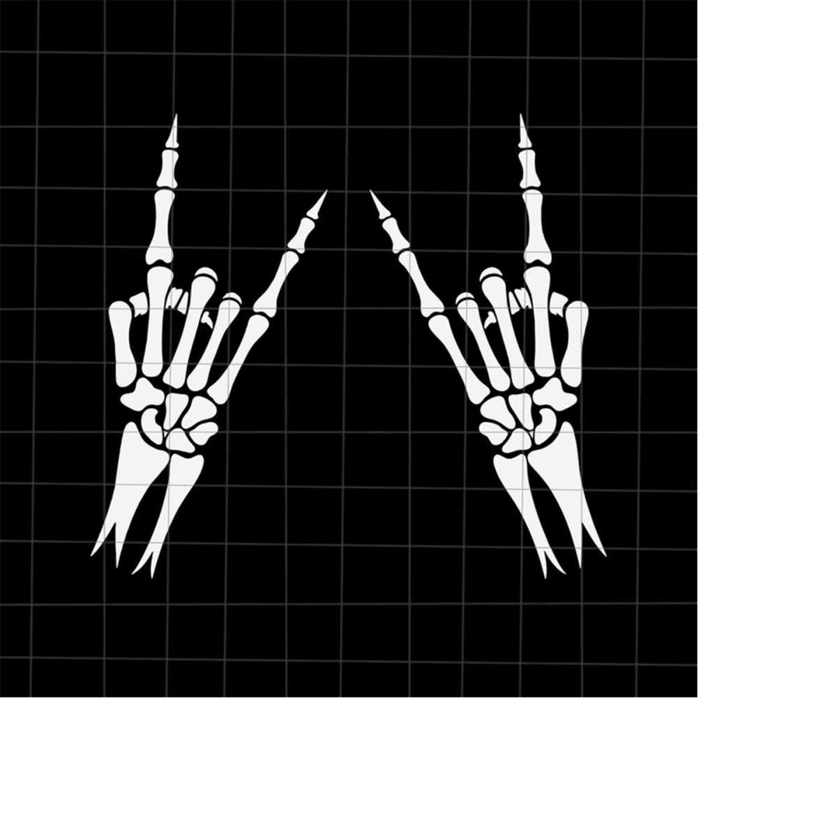 Skeleton Hand Rocker Svg, Skeleton Hand Halloween Svg, Skele | Inspire ...