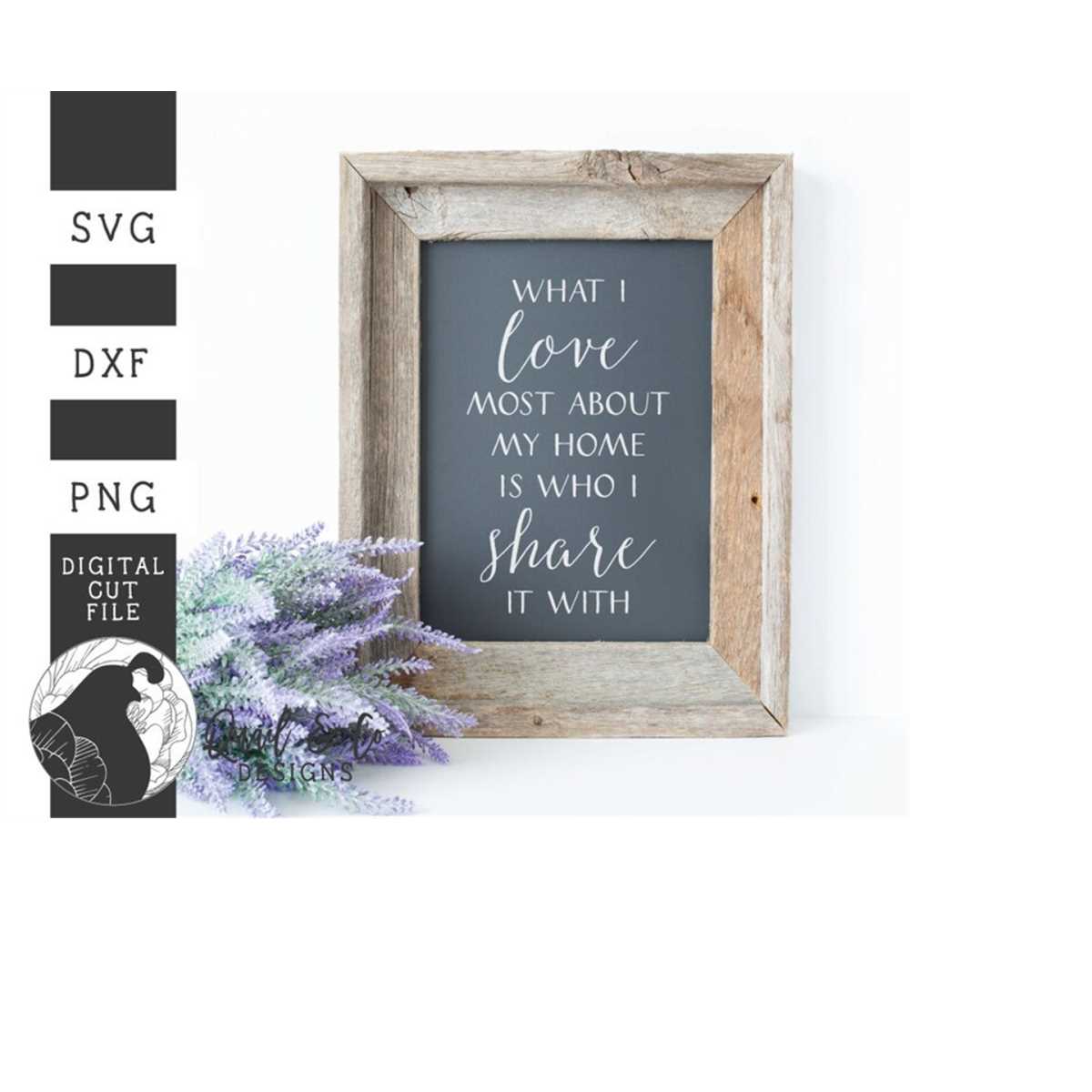 What I Love Most About My Home svg, Home svg, Family svg, Fa | Inspire ...