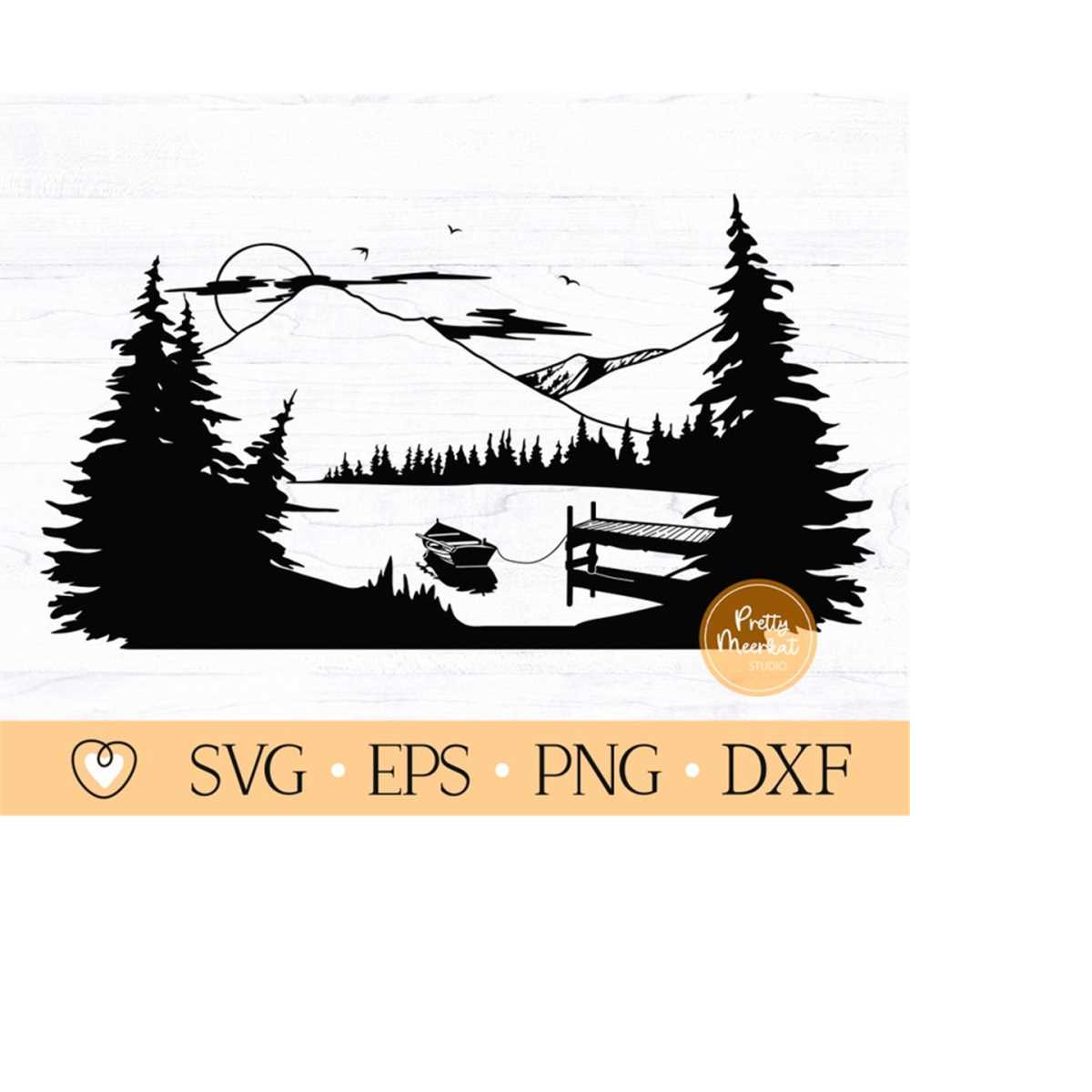 Lake svg, Lake Life svg, Lake Scene svg, png file | Inspire Uplift