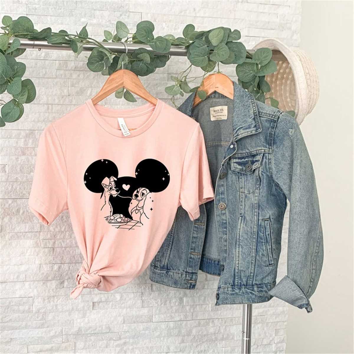 Lady and the Tramp Disney Mode Shirt, Disney Characters Worl - Inspire ...