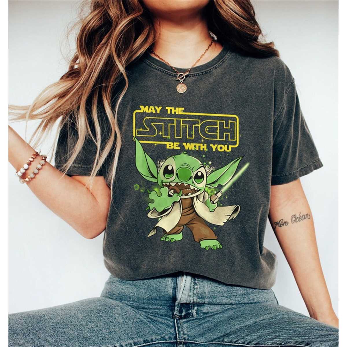 Retro Disney Stitch Comfort Colors Shirt, May The Stitch Be - Inspire ...