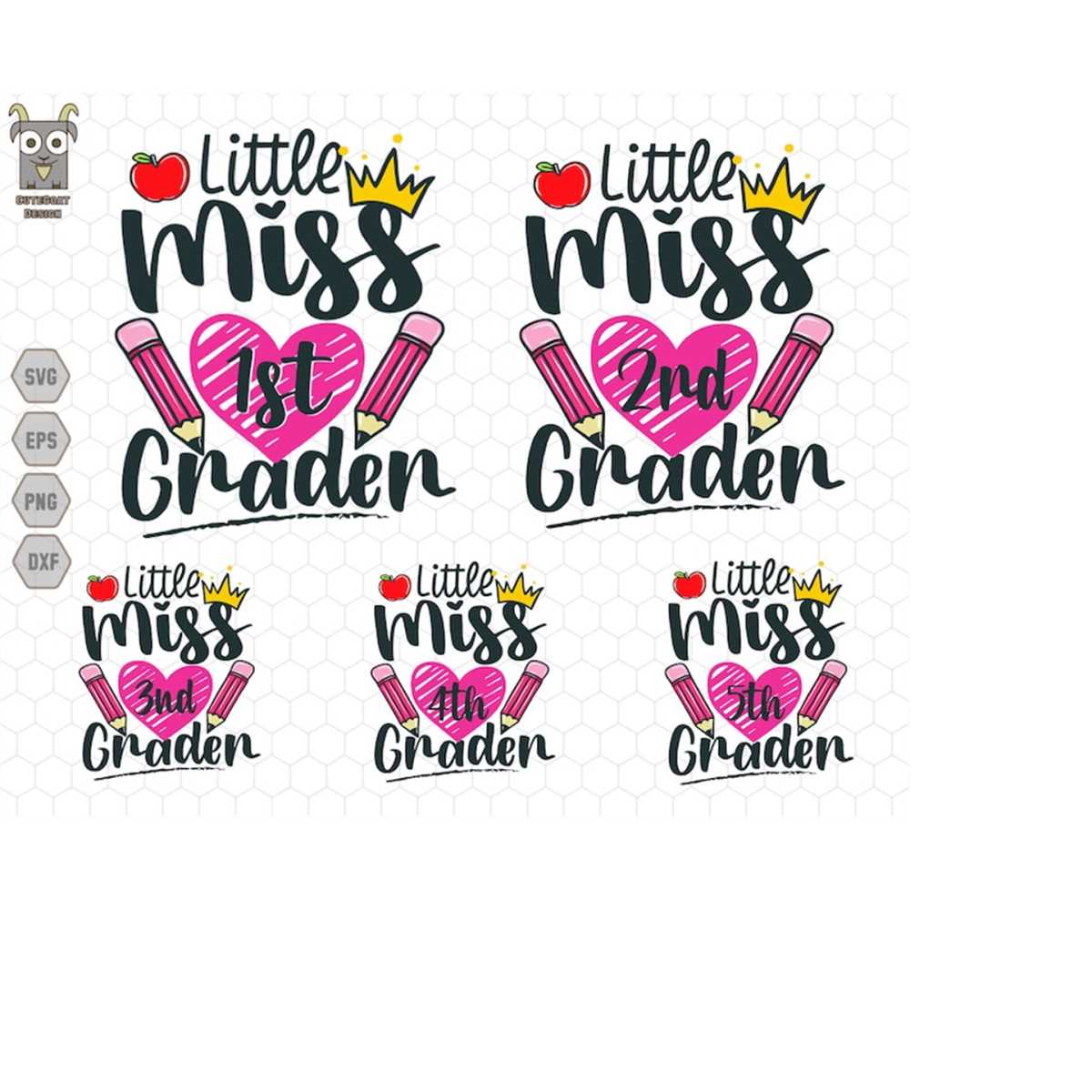 Back To School Svg Bundle, Little Miss 1st Grade Svg, 1st Da | Inspire ...