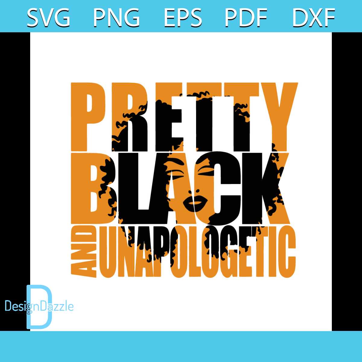 Pretty Black and Unapologetic Knockout Svg, Juneteenth Svg, - Inspire ...