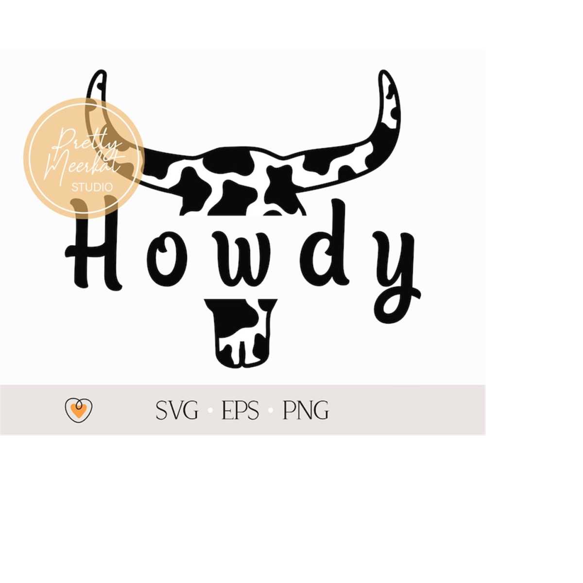 Howdy svg, Western svg, Cow skull svg, png files | Inspire Uplift