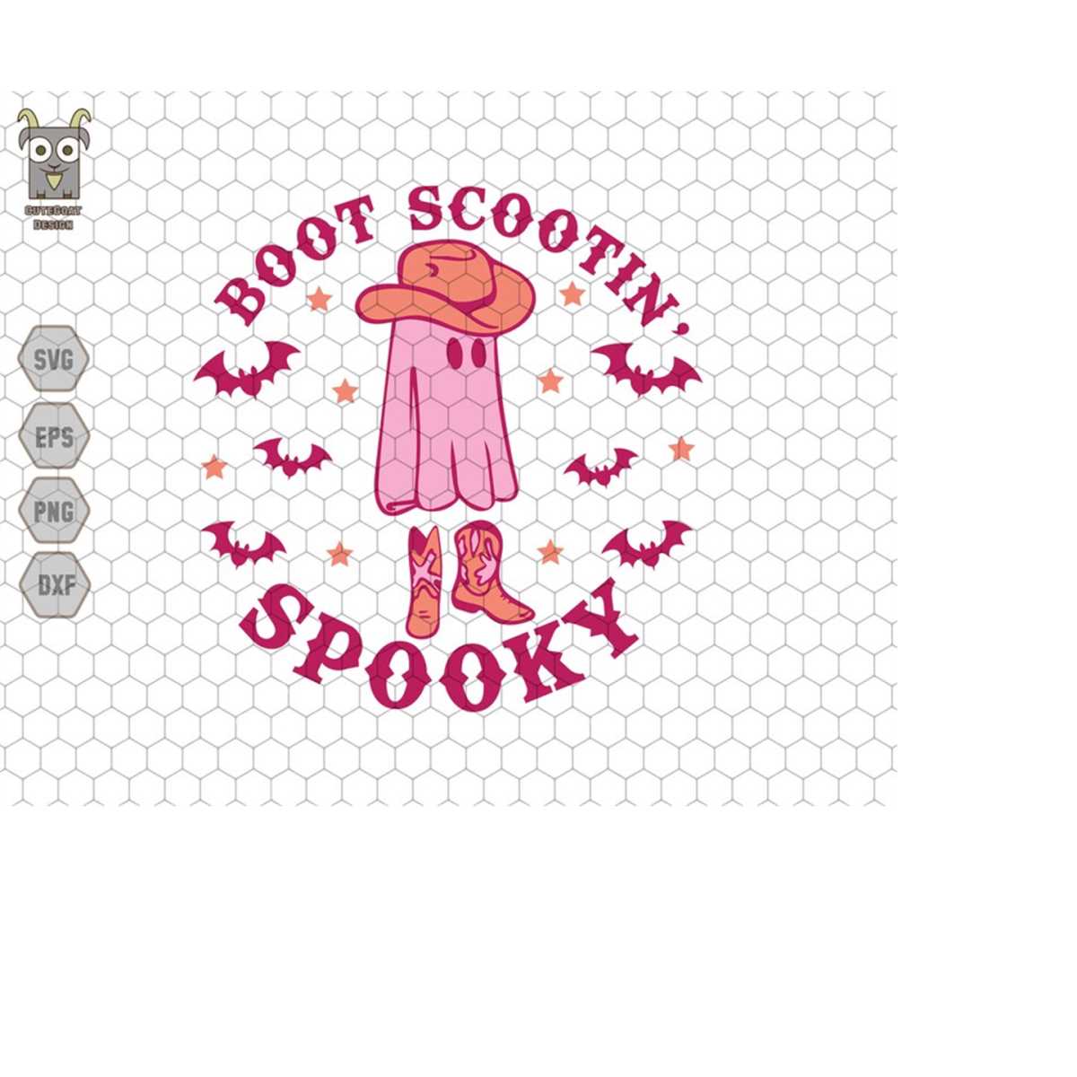 Boot Scootin Spooky Svg, Western Ghost Svg, Retro Halloween | Inspire ...