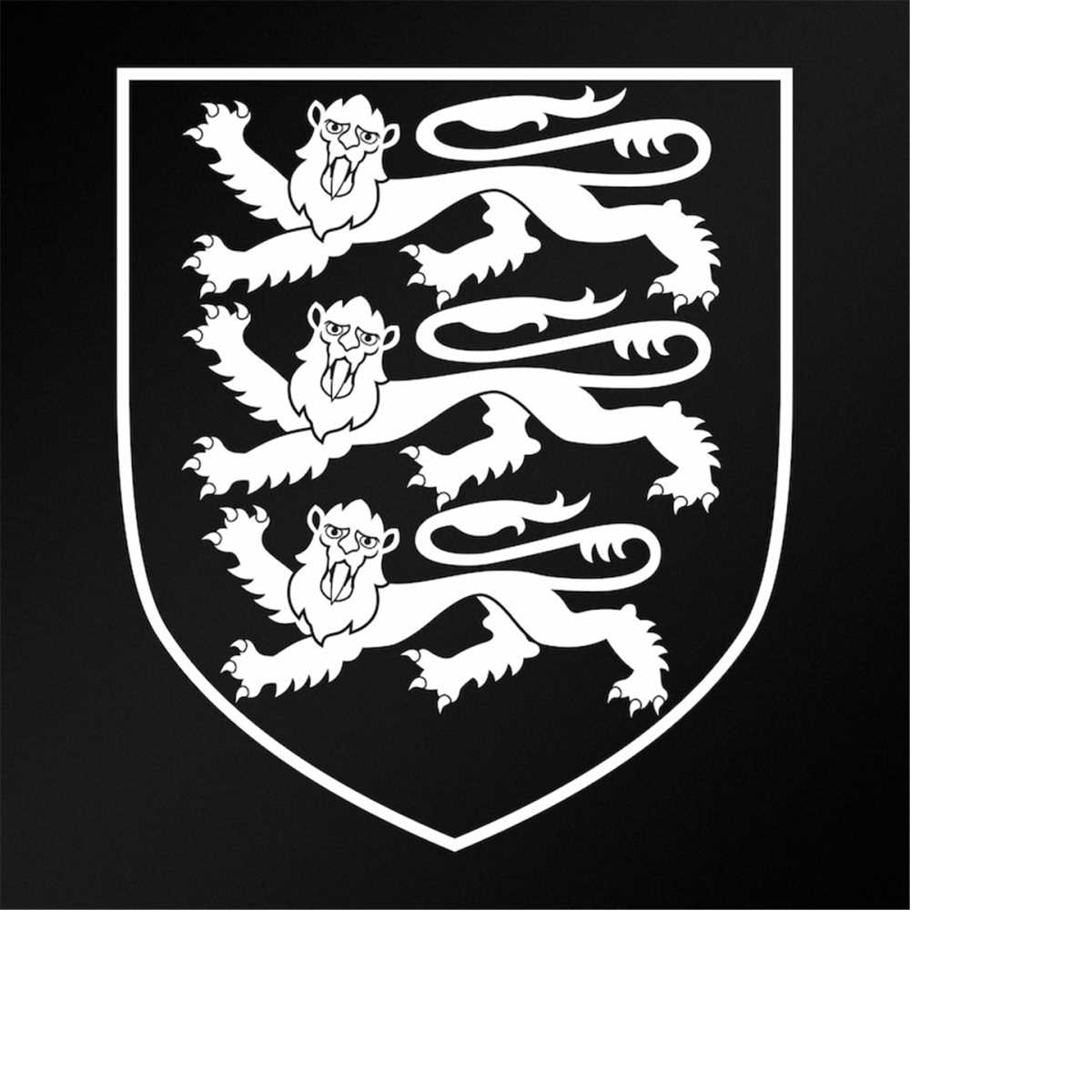 Three Lions Royal Arms Of England Crest Vinyl Decal Sticker | Inspire ...