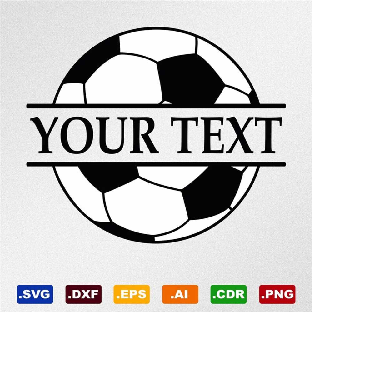 Soccer Ball Split Monogram Svg, Dxf, Eps, Ai, Cdr Vector Fil | Inspire ...