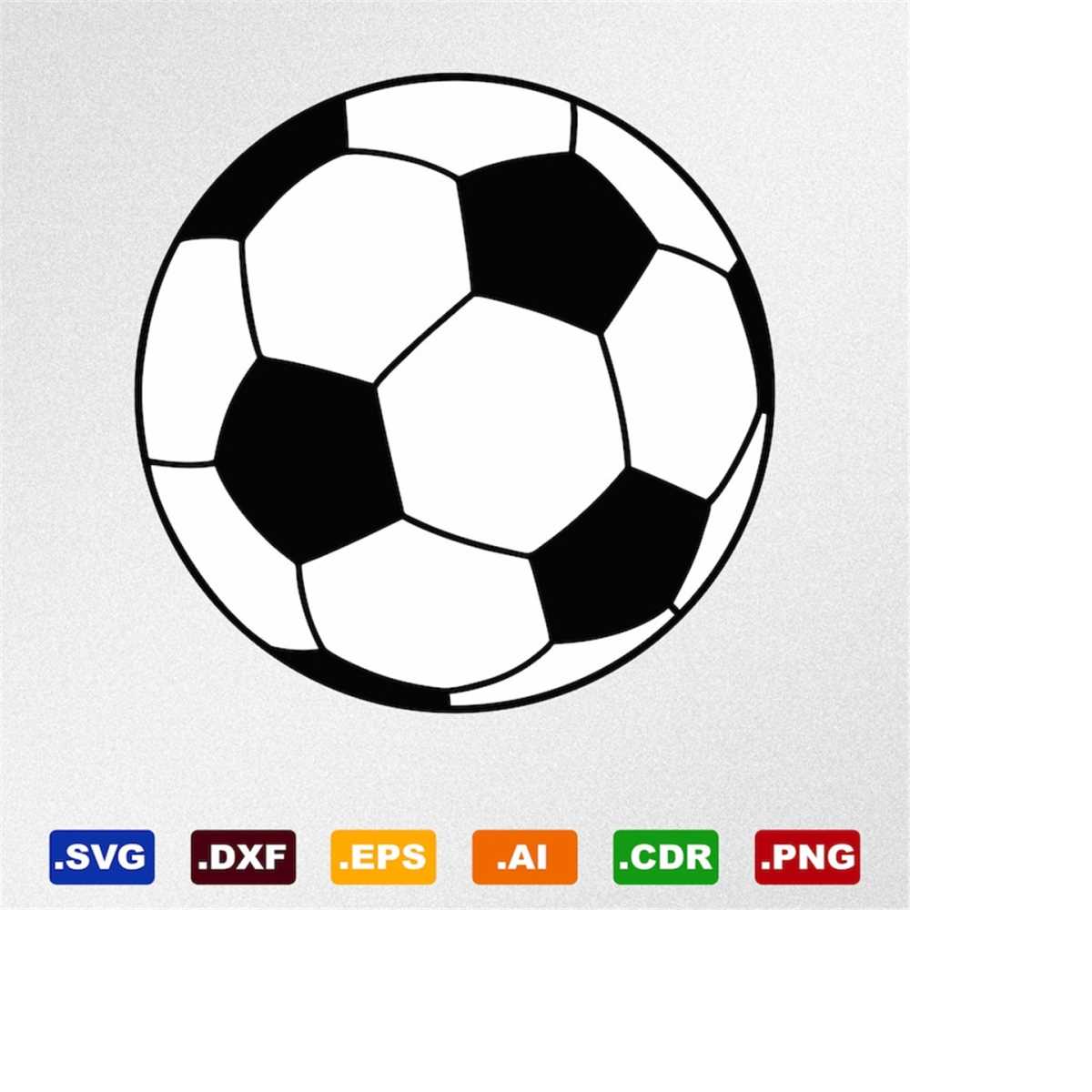 Soccer Ball Svg, Dxf, Eps, Ai, Cdr Vector Files for Silhouet | Inspire ...